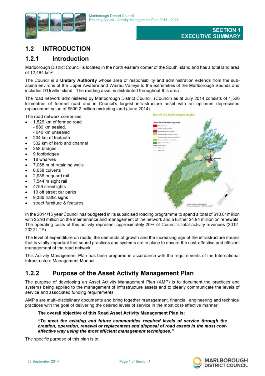 Roading Infrastructure Asset Management Plan (160/184)